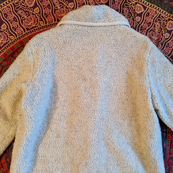 Jackets & Coats | Nwot Hand Appliqued Lodge Berber Fleece Jacket | Poshmark
